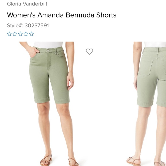Gloria Vanderbilt | Shorts | Gloria Vanderbilt Womens Amanda Bermuda ...